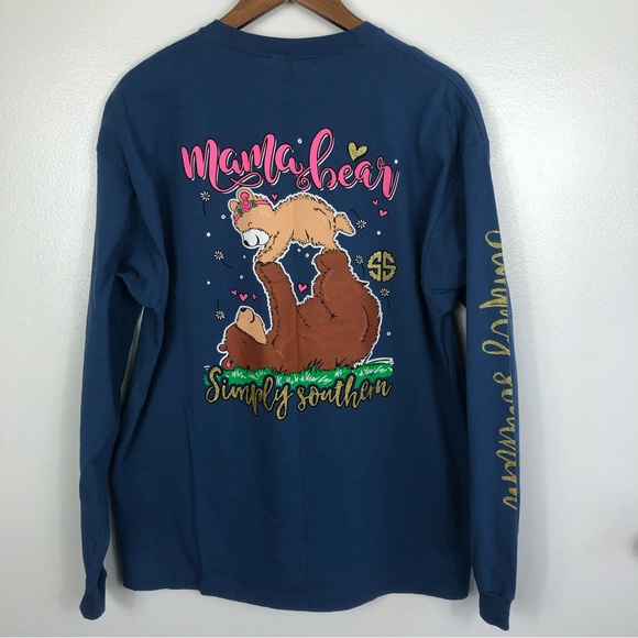 Simply Southern | Tops | Simply Southern Long Sleeve Mama Bear Tshirt ...